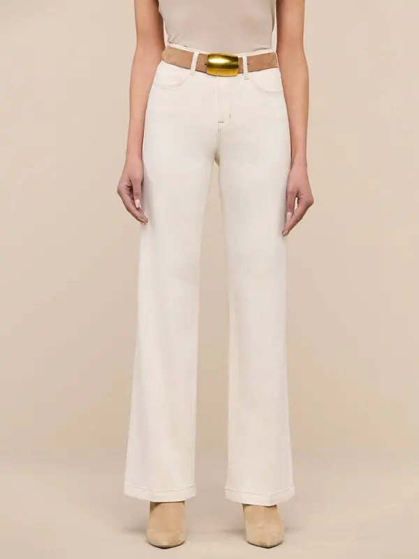 L'Agence Scottie Wide-leg Jean - Macadamia