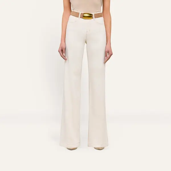 L'Agence Scottie Wide-leg Jean - Macadamia