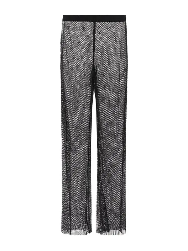 L'Agence Mesh Cover-up Pants - Black