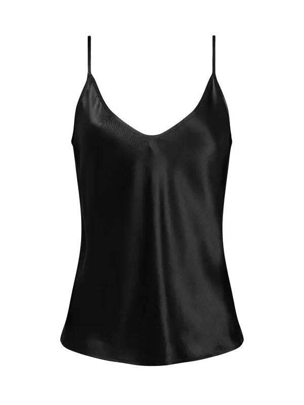 L'Agence Lexi Silk Camisole - Black