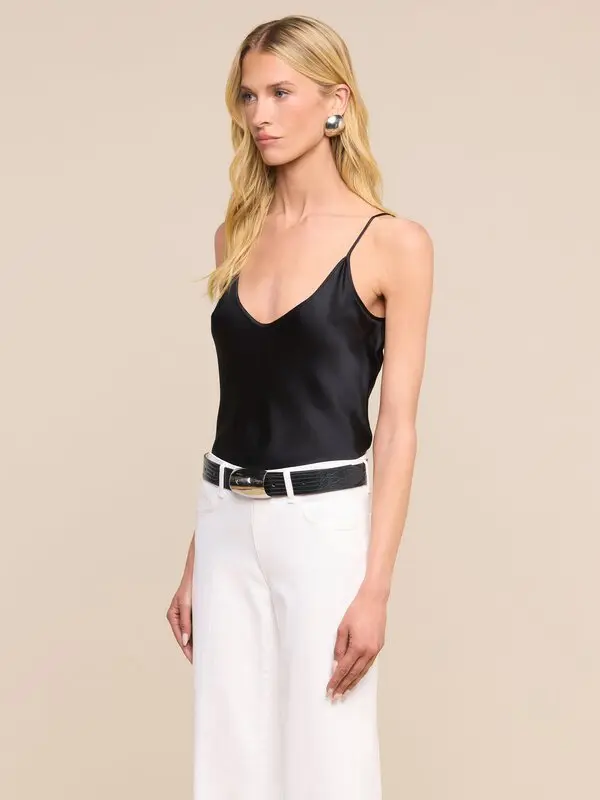 L'Agence Lexi Silk Camisole - Black