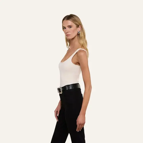 L'Agence Nica Scoopneck Bodysuit - Ivory