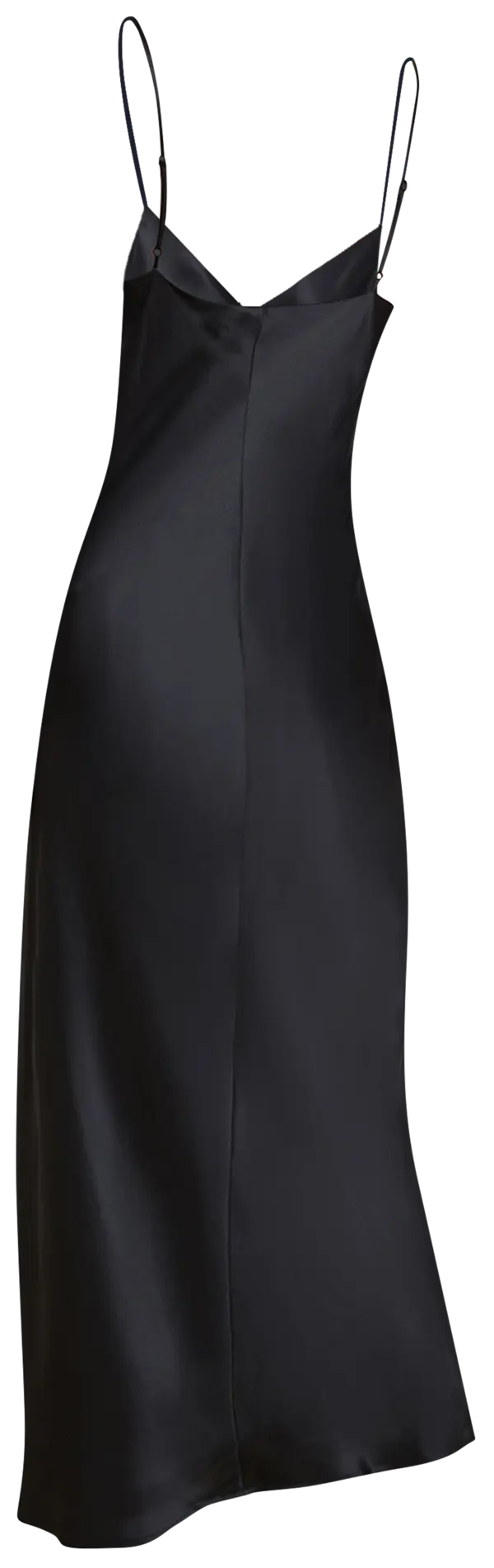 L'Agence Seridie Silk Slip Midi Dress - Black