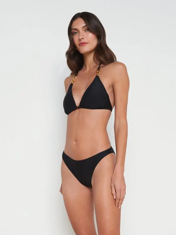 L'Agence Jean Bikini Bottom - Black/gold