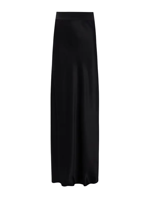 L'Agence Ryker Silk Maxi Skirt - Black
