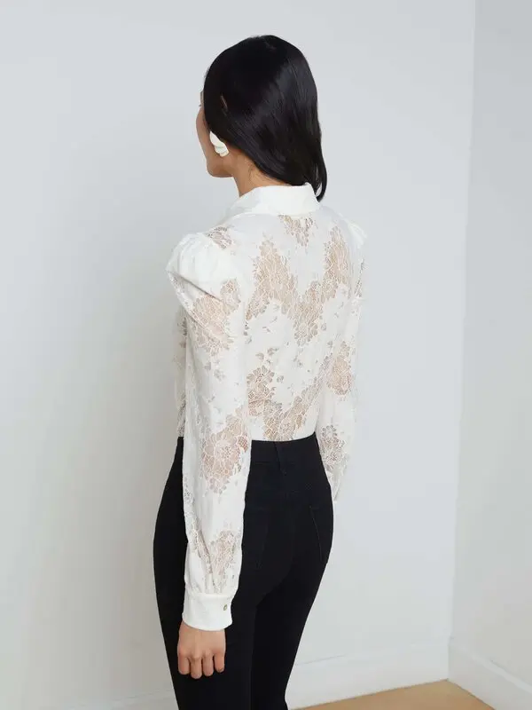L'Agence Jenica Lace Blouse - Lace Ivory