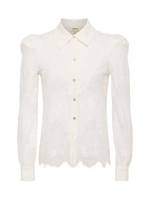 L'Agence Jenica Lace Blouse - Lace Ivory