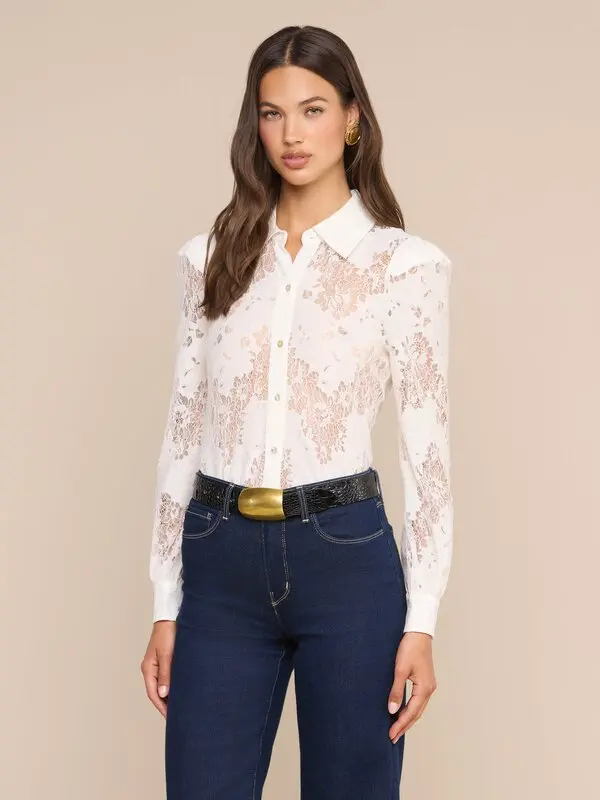 L'Agence Jenica Lace Blouse - Lace Ivory