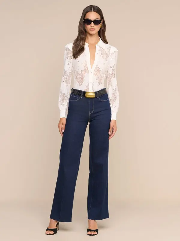 L'Agence Jenica Lace Blouse - Lace Ivory
