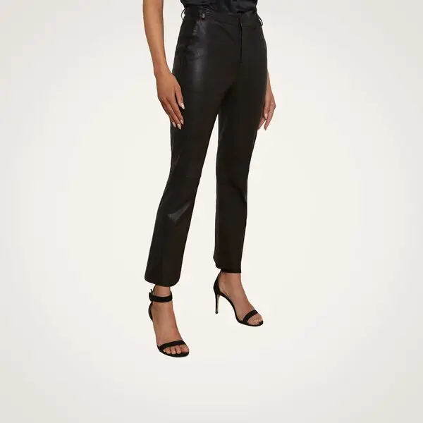 L'Agence Ketra Leather Bootcut Trousers
