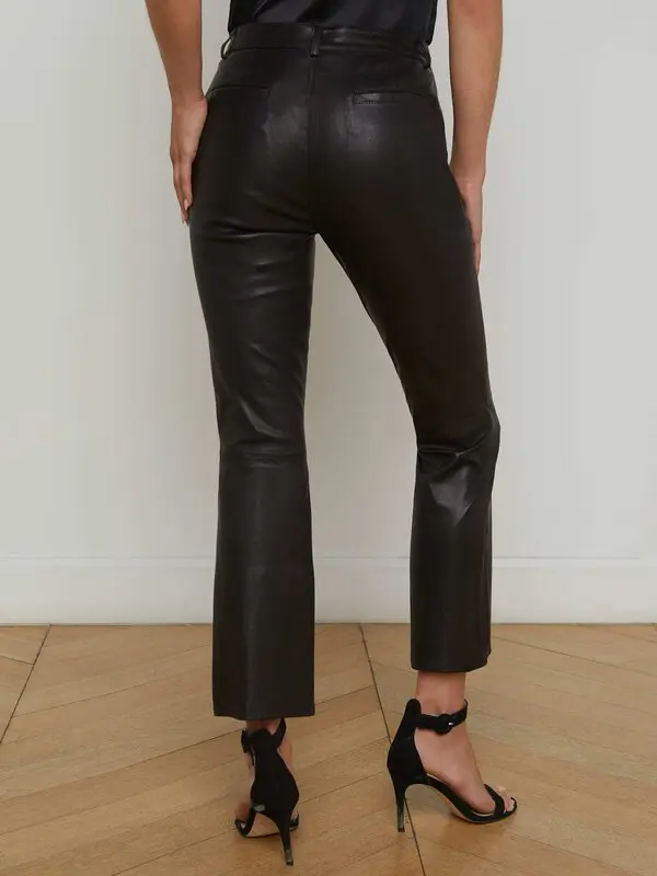 L'Agence Ketra Leather Bootcut Trousers