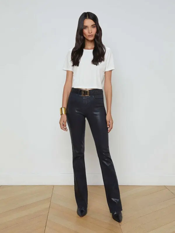 L'Agence Ruth Coated Straight-leg Jean - Metro Coated