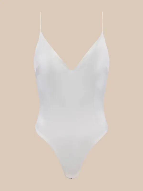 L'Agence Dara Stretch Satin Bodysuit