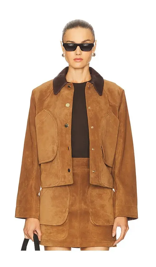 Veronica Beard Cropped Barn Jacket - Brown