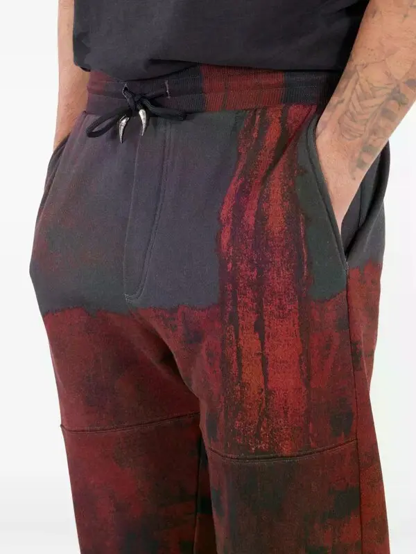 Roberto Cavalli Paint-splatter Print Drawstring Trousers