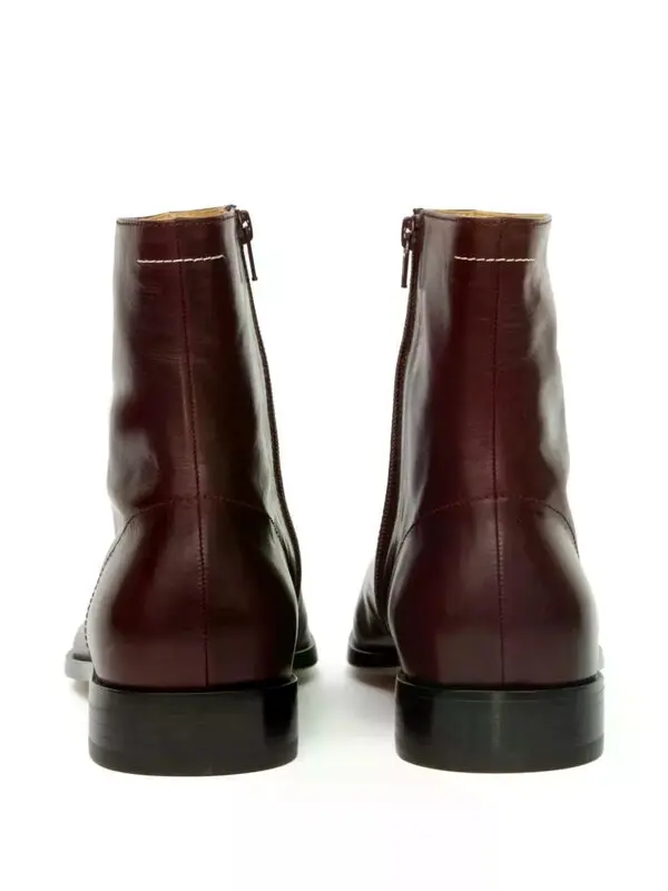 MAISON MARGIELA Leather Ankle Boots - Brown