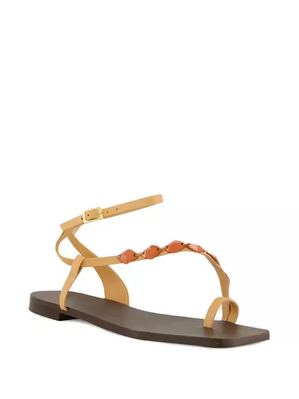 Johanna Ortiz Leather Crest Sandals