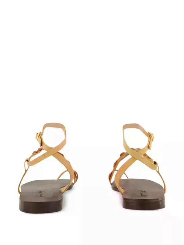 Johanna Ortiz Leather Crest Sandals