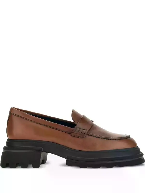Hogan 50mm Penny-strap Leather Loafers