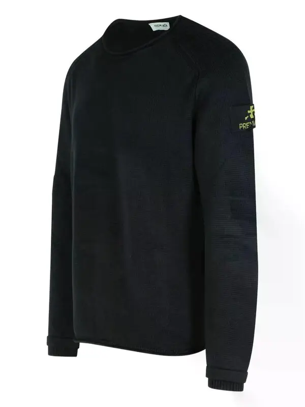 Premiata Logo-patch Crew-neck Sweater - Black