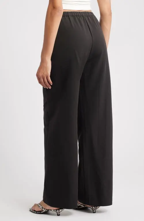 ARTLESS FOREVER Drew Cotton Blend Wide Leg Pants - Black