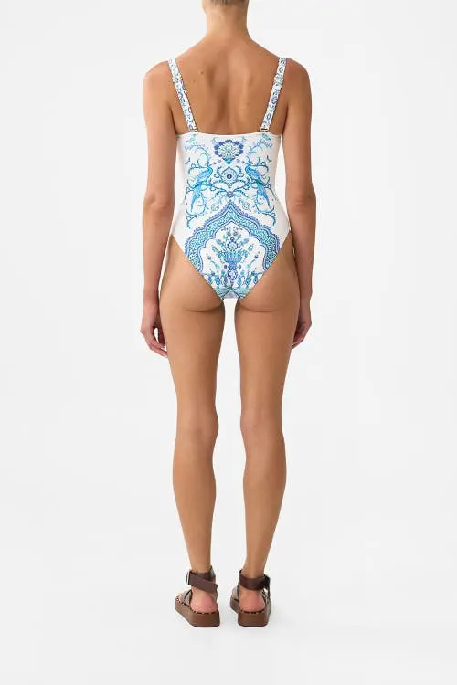 Camilla One Piece Swimsuit With Underwire Support And Lace-up Detail - Isnik Lullaby
