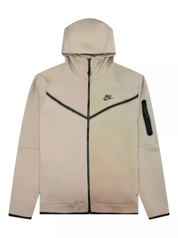 Nike Sleeve-pocket Zip-up Hoodie - Neutrals