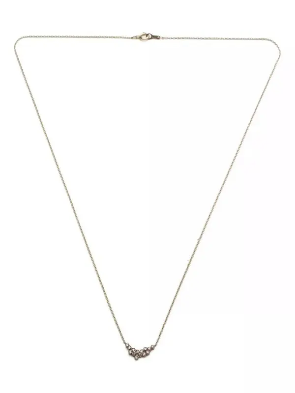 NOGUCHI 14k White Diamond Cluster Necklace - Gold