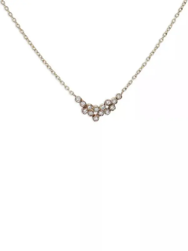 NOGUCHI 14k White Diamond Cluster Necklace