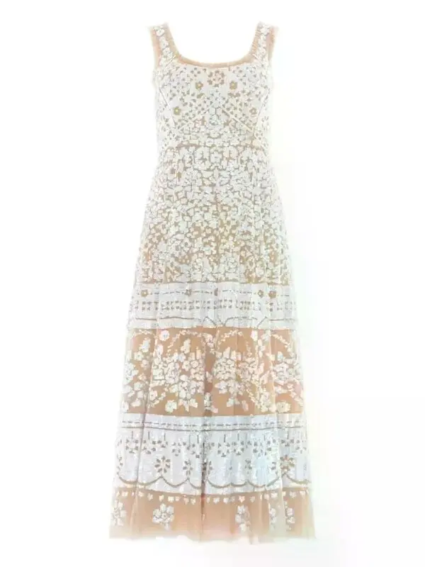 NEEDLE & THREAD Sequin-embellished Midi Dress