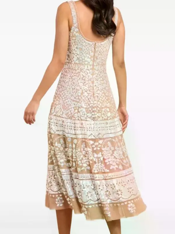 NEEDLE & THREAD Sequin-embellished Midi Dress