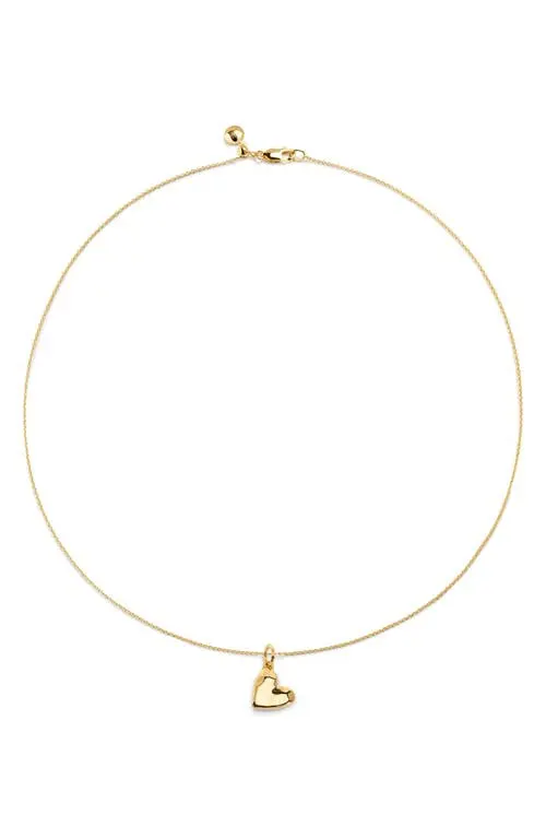 Monica Vinader Heart Pendant Chain Necklace - 18ct Gold Vermeil
