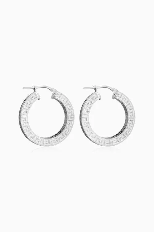ORADINA Olympia Sterling Hoop Earrings - Yellow Gold