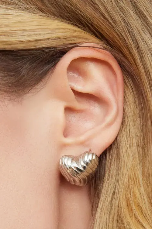 ORADINA Sterling Heart Stud Earrings