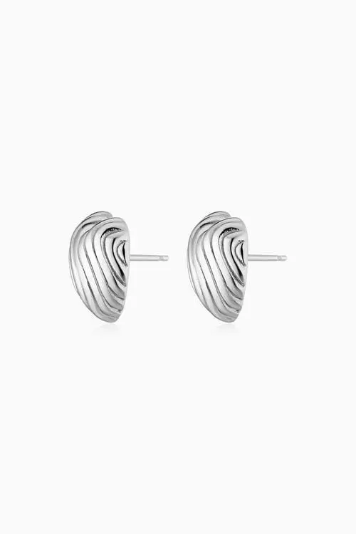 ORADINA Sterling Heart Stud Earrings