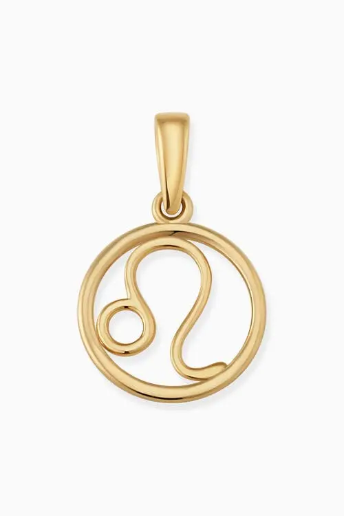 ORADINA 14k Yellow Gold Zodiac Pendant - Yellow Gold - Leo