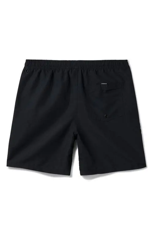 Quiksilver Everyday 17" Solid Stretch Swim Trunks - Black