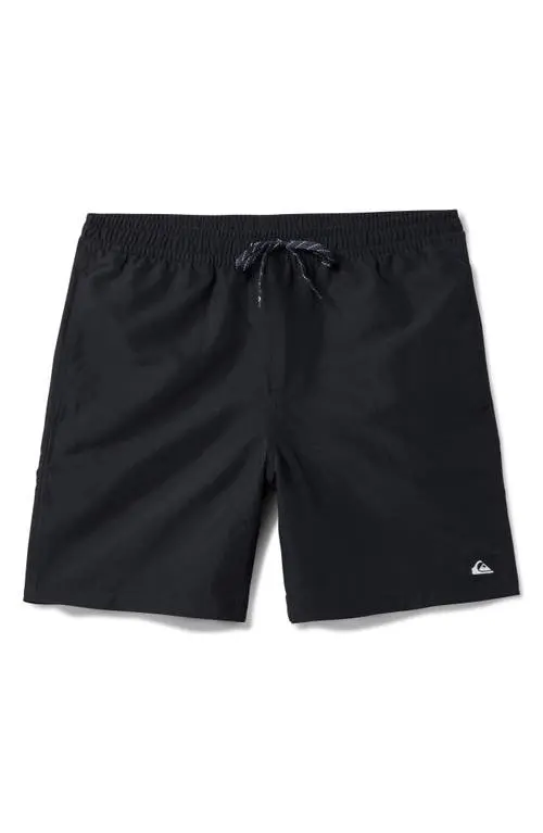 Quiksilver Everyday 17" Solid Stretch Swim Trunks - Black