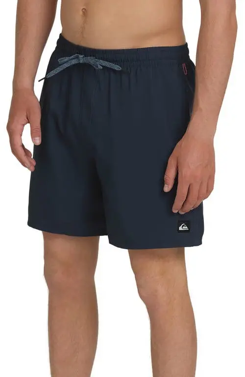 Quiksilver Everyday 17" Solid Stretch Swim Trunks - Total Eclipse