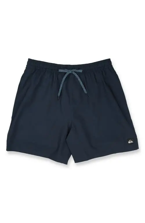 Quiksilver Everyday 17" Solid Stretch Swim Trunks - Total Eclipse