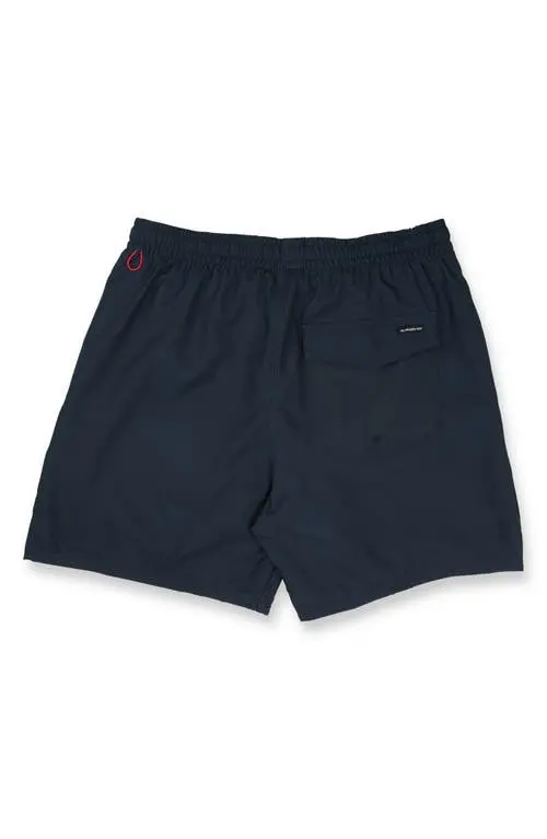 Quiksilver Everyday 17" Solid Stretch Swim Trunks - Total Eclipse