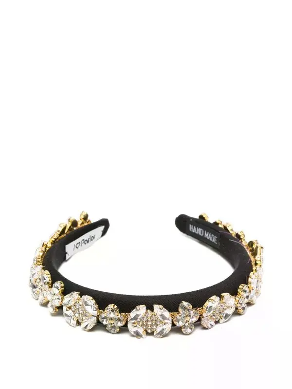 PARLOR Crystal-embellished Headband - Black