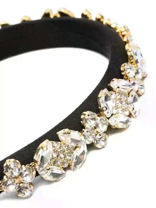 PARLOR Crystal-embellished Headband - Black