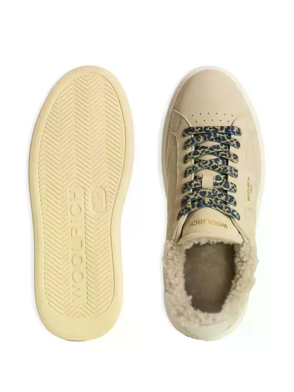 Woolrich Arrow Shearling Platform Sneakers