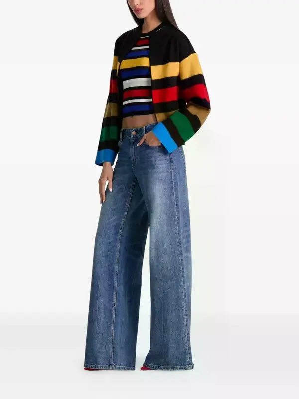 Alice + Olivia Pearson Striped Sweater Jacket