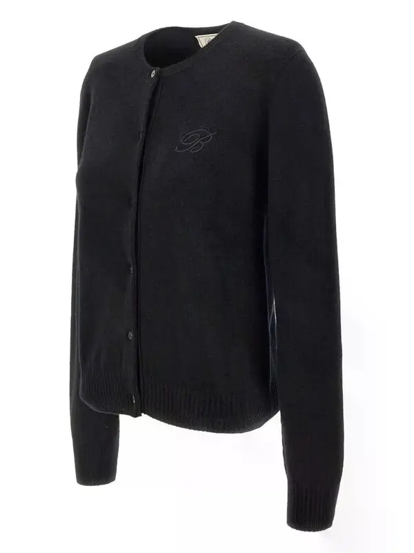 Blumarine Embroidered Logo Button Cardigan