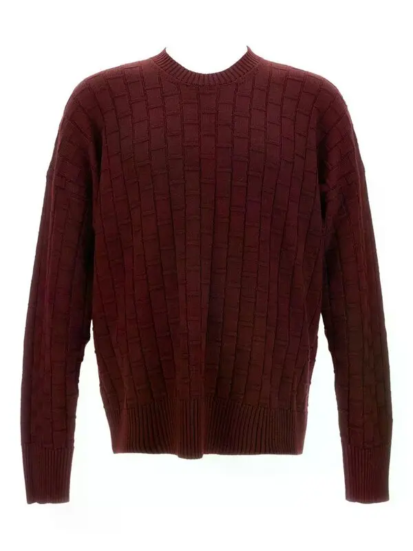 Plan C Ribbed Checked Sweater