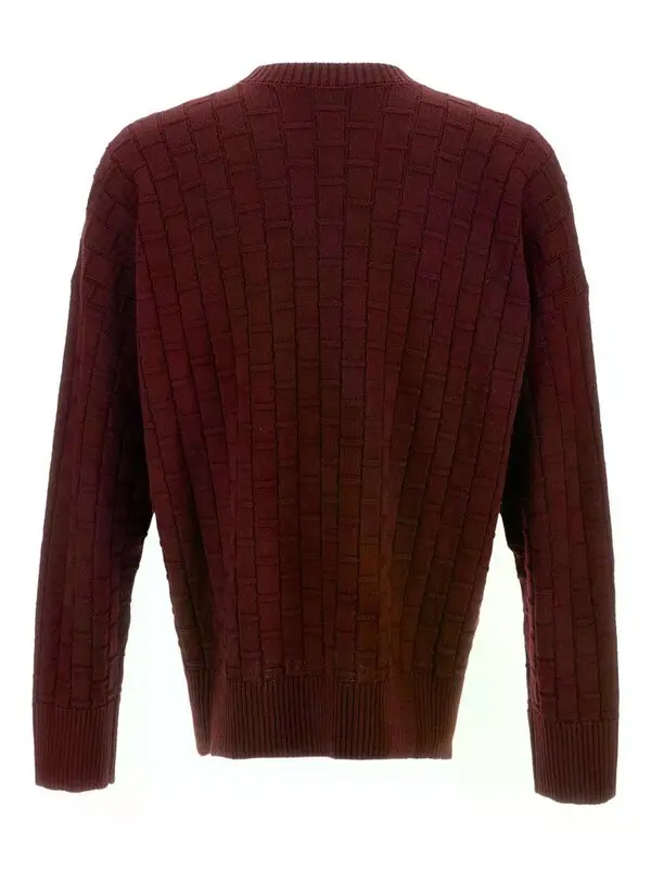 Plan C Ribbed Checked Sweater