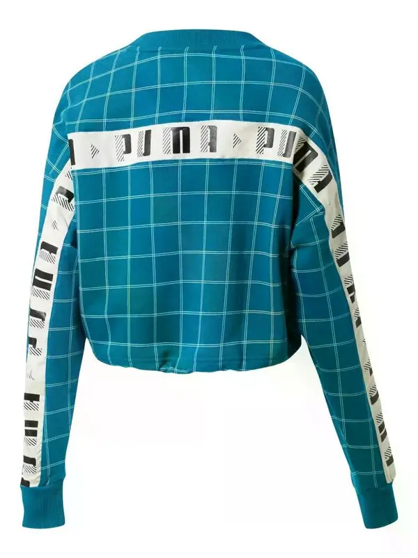PUMA Grid-pattern Sweatshirt With Drawstring Hem