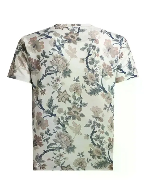 Etro Floral-print T-shirt - Neutrals